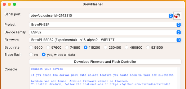 Using BrewPi-ESP with Fermentrack 2